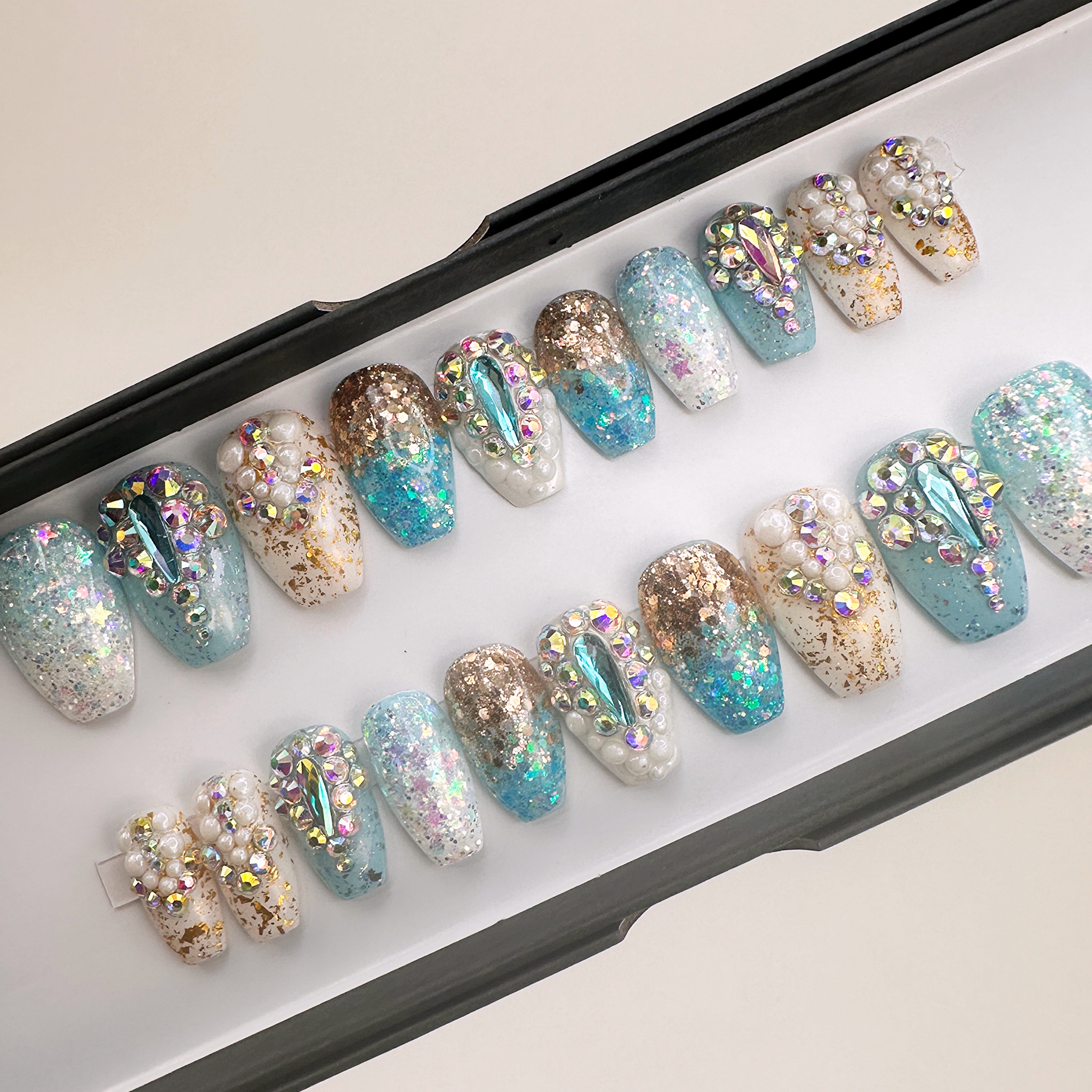 Ready To Ship Now- Blue Barbie, Coffin, Full Set