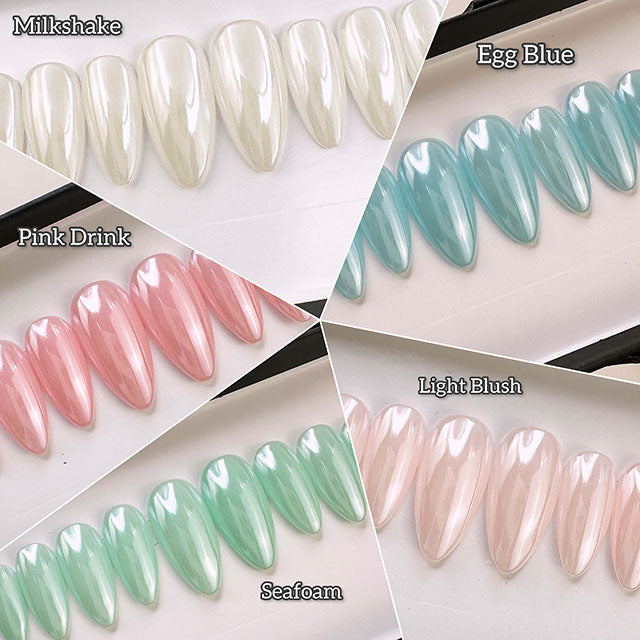 Handmade- Spring Forward Color Chrome Glazed Press On Nail Set- Pick O