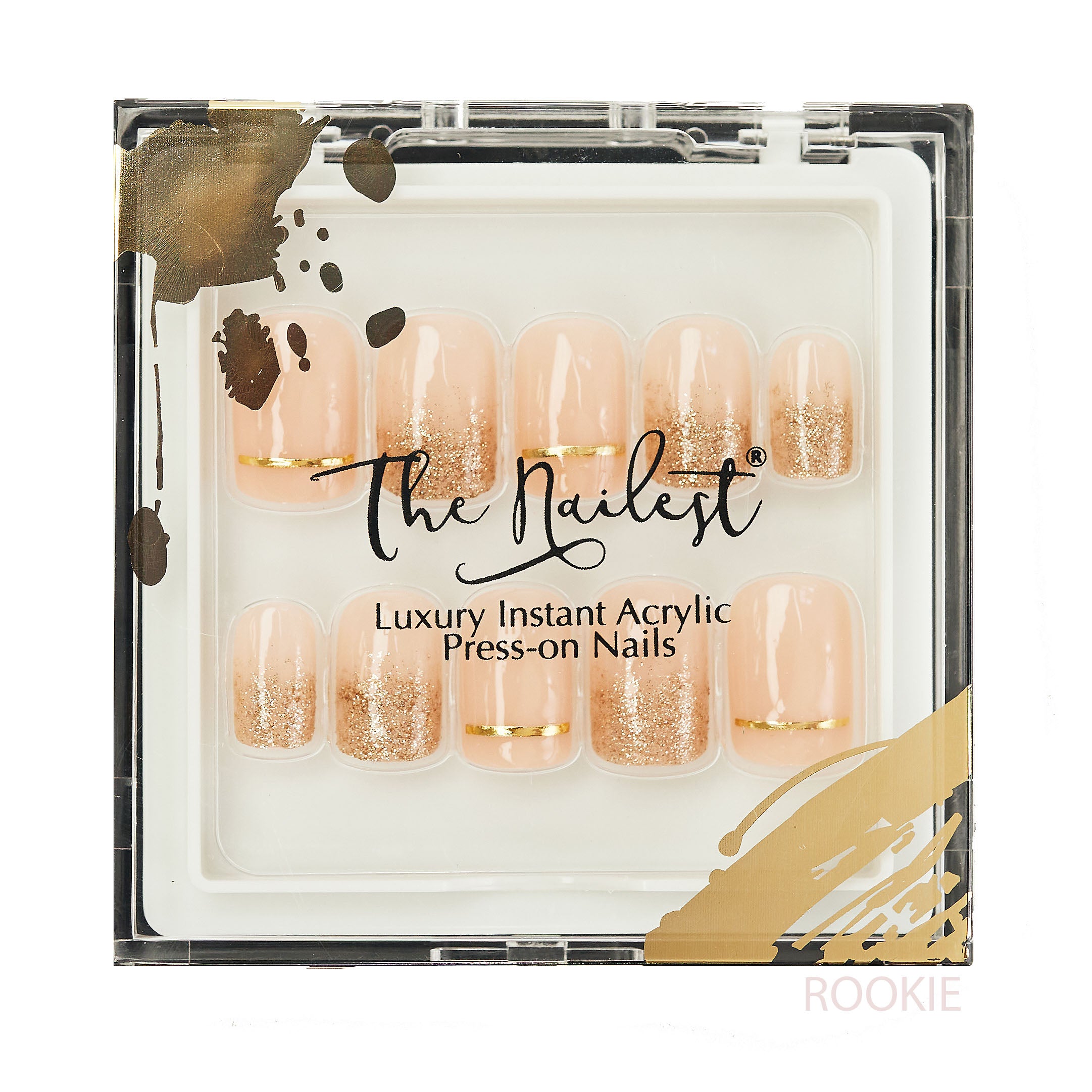 Instant Luxury Acrylic Press-On Nails- Rookie- Short Square
