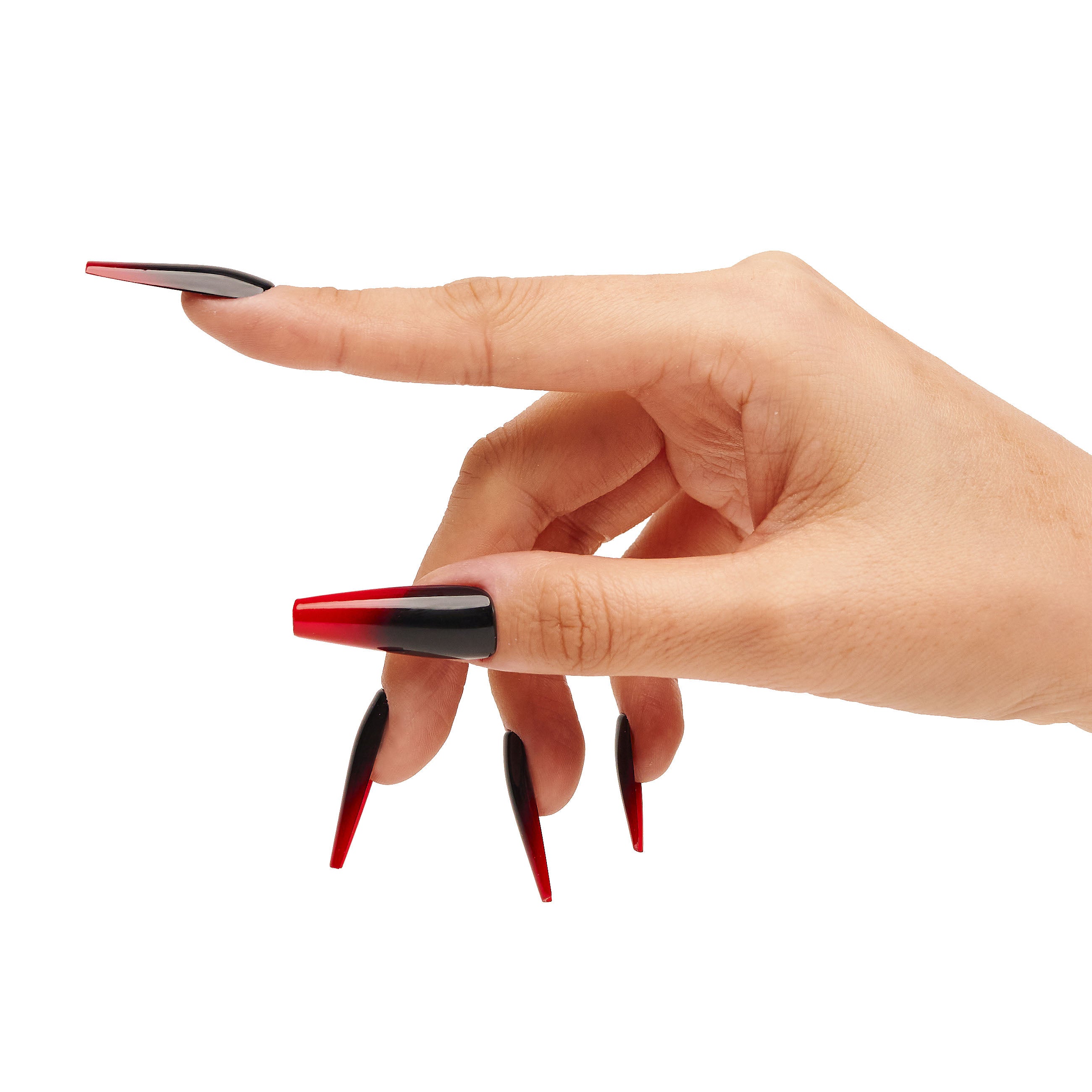Press On Vamp Nails - C-Curve Long Coffin | The Nailest