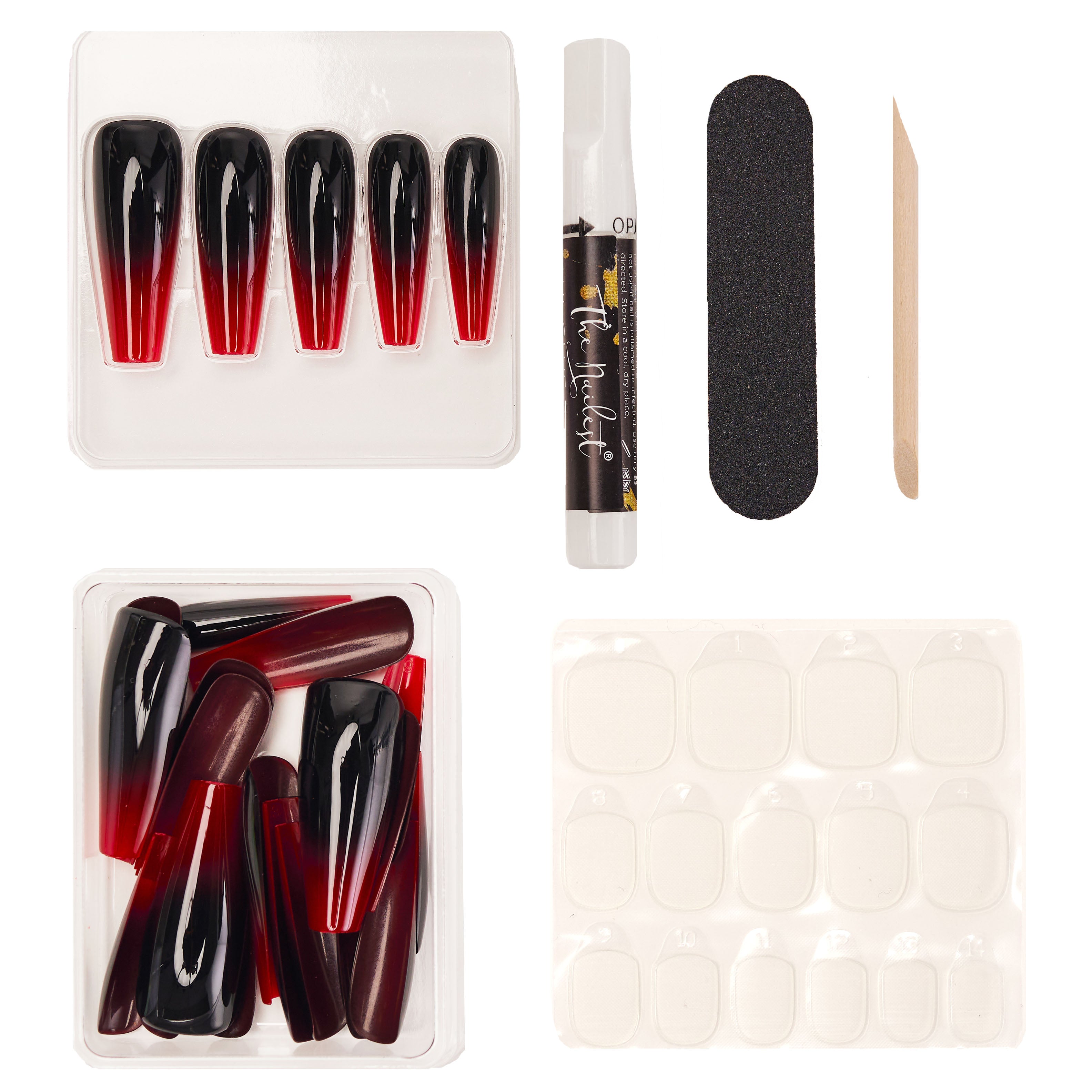 Press On Vamp Nails - C-Curve Long Coffin | The Nailest