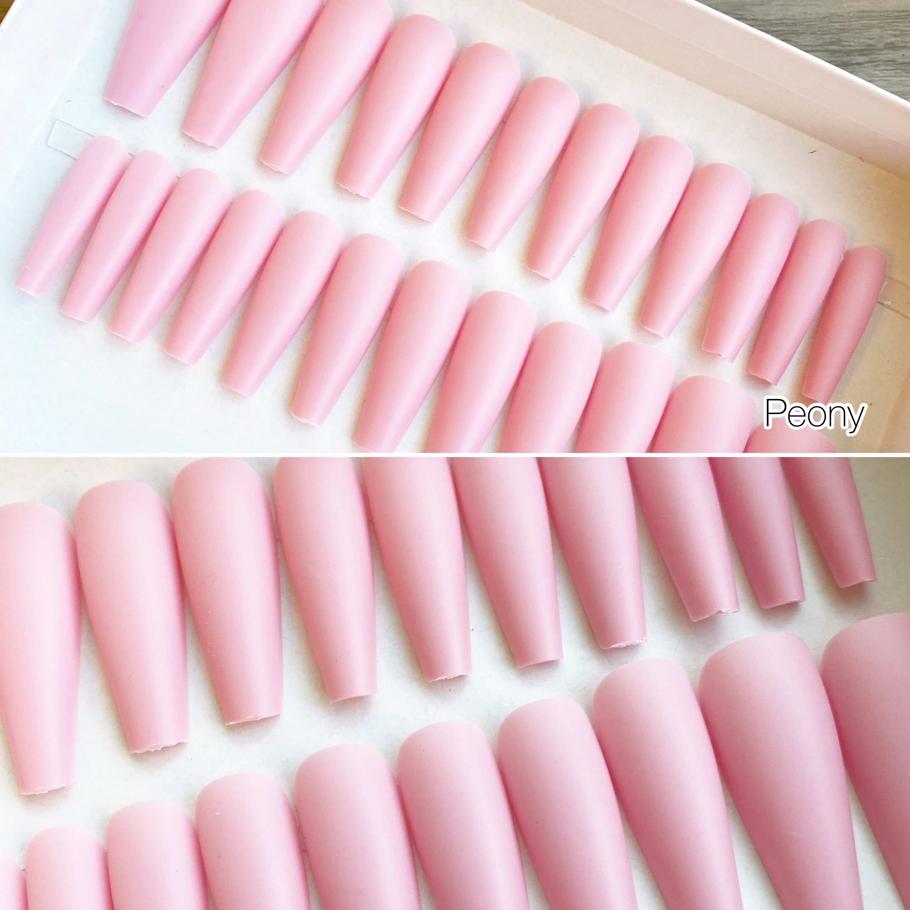 Matte C-Curve Coffin Press On Nails | The Nailest