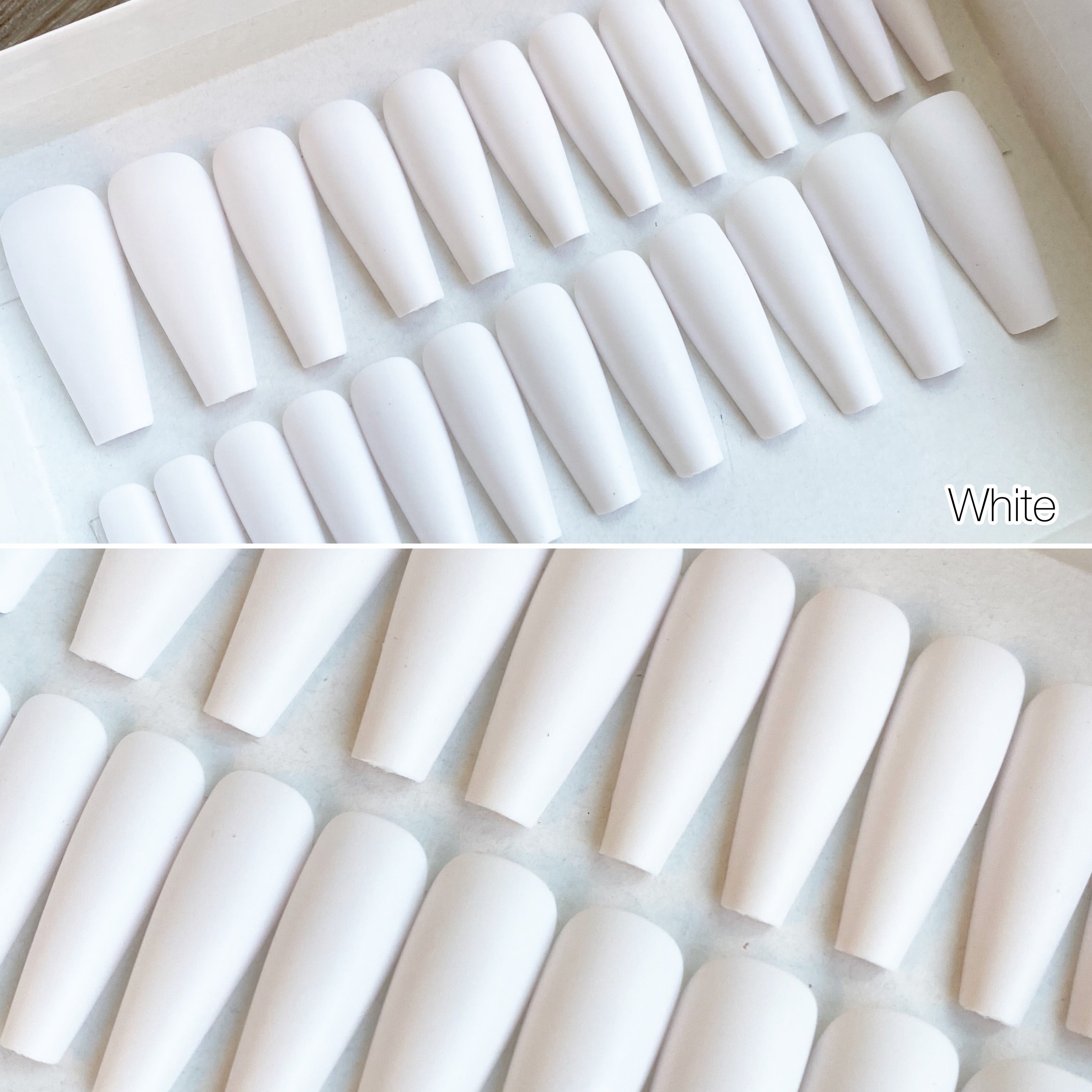 Matte C-Curve Coffin Press On Nails | The Nailest