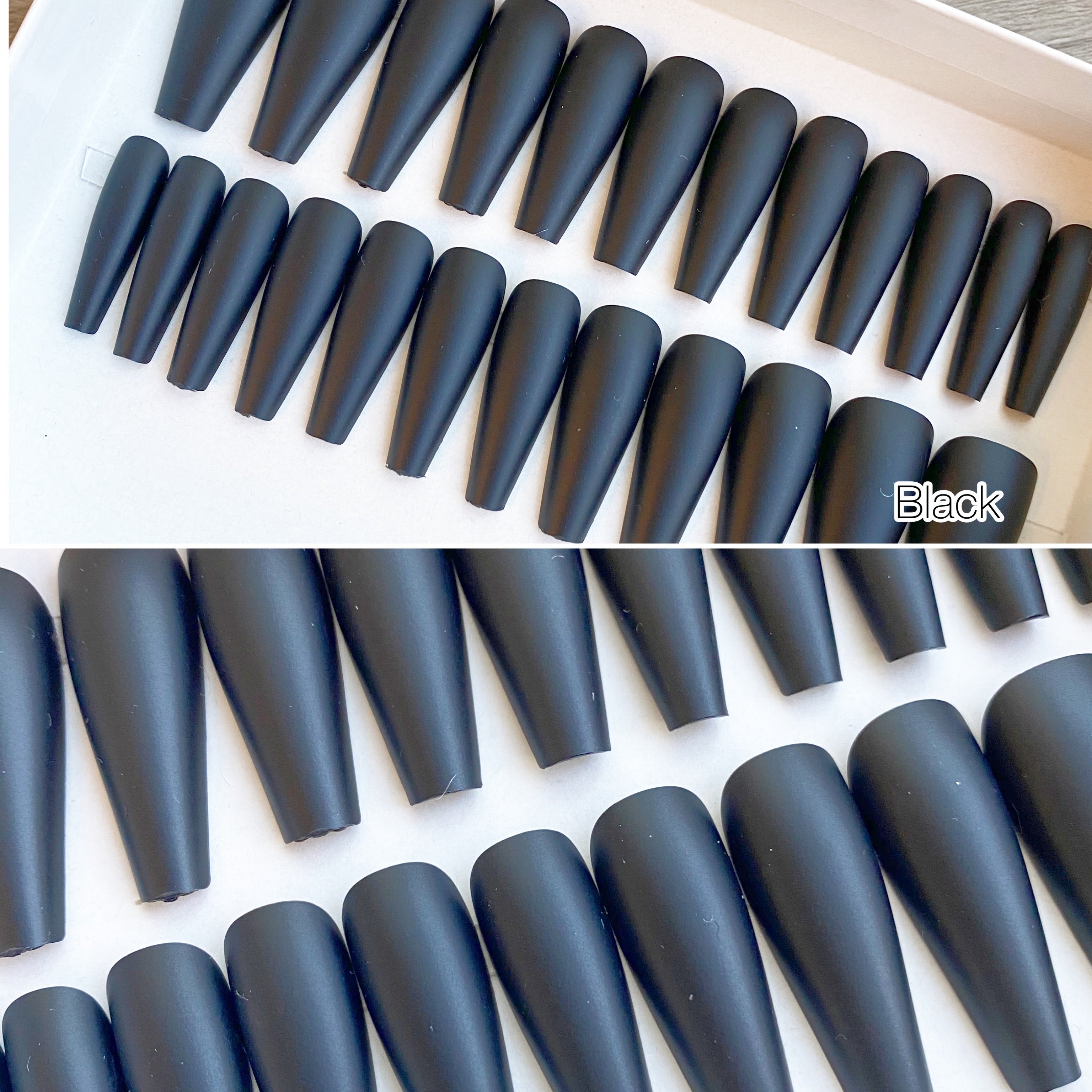 Matte C-Curve Coffin Press On Nails | The Nailest