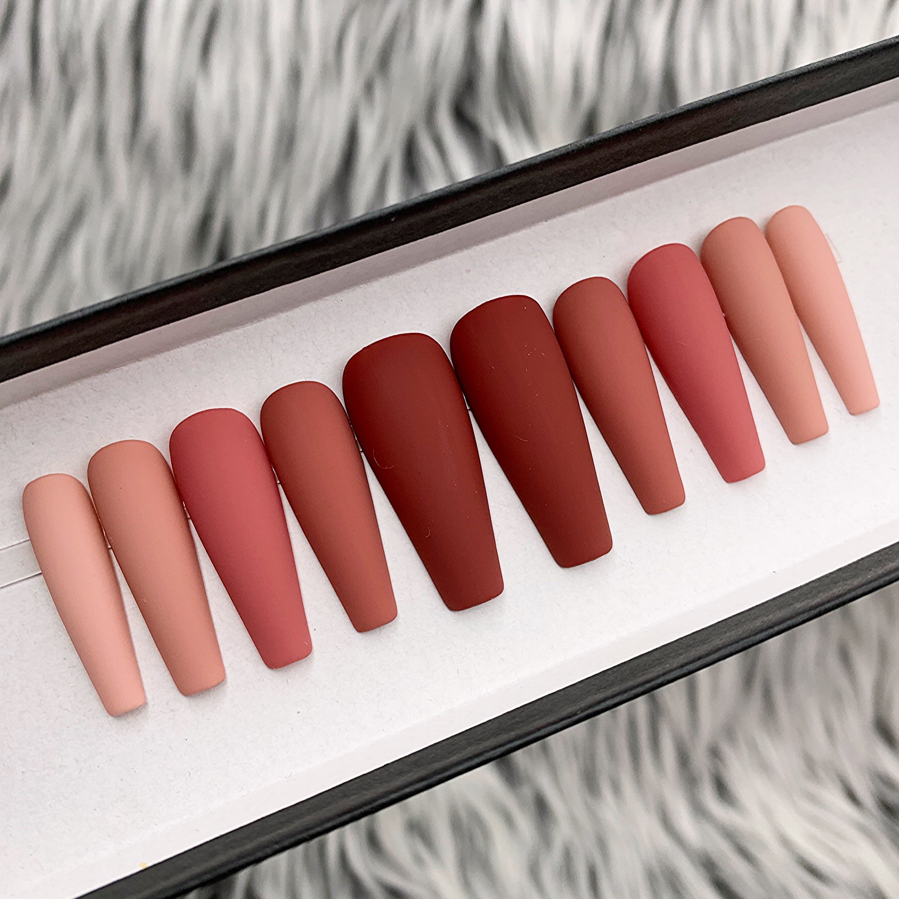 Solid Maroon Matte Nails | Red Tone Nails | The Nailest